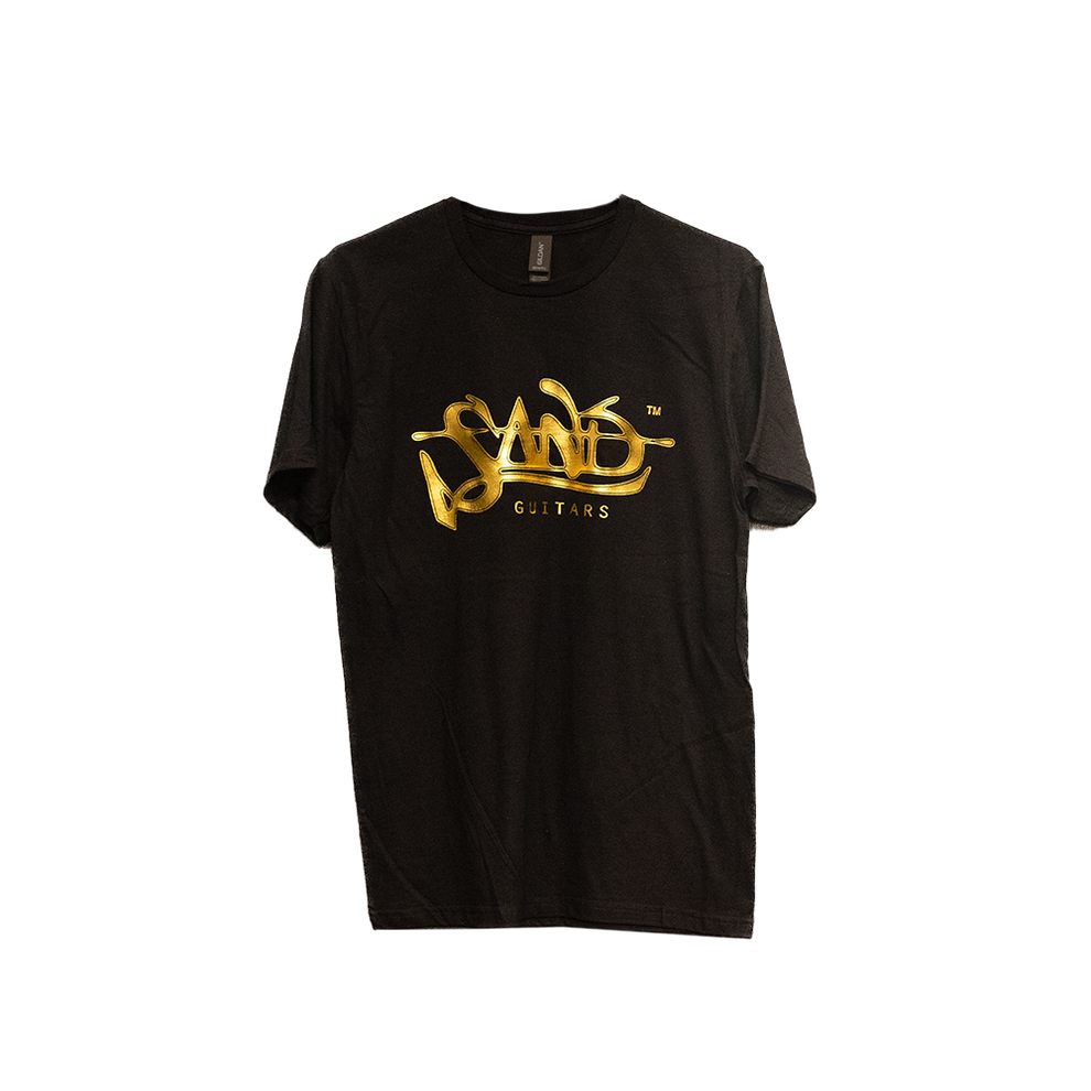 Sand Black and Gold T-Shirts – Kirk Sand Guitars
